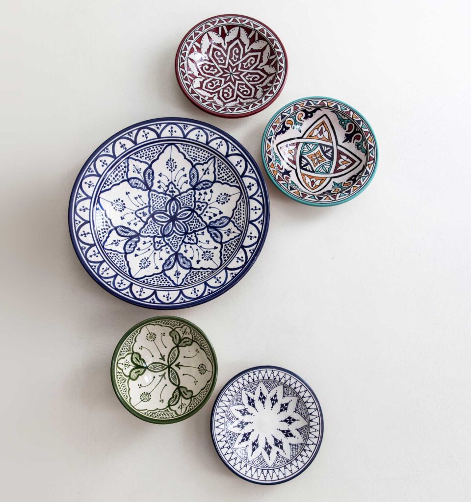 Moroccan plate in gray - Katsika